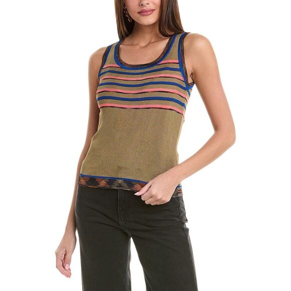 M by Missoni | Tops | M Missoni Womens Ribbed Tank Green | Poshmark